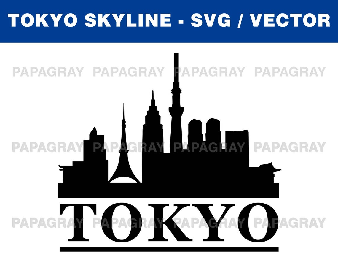Tokyo Skyline SVG Digital Download Tokyo SVG Tokyo Japan | Etsy