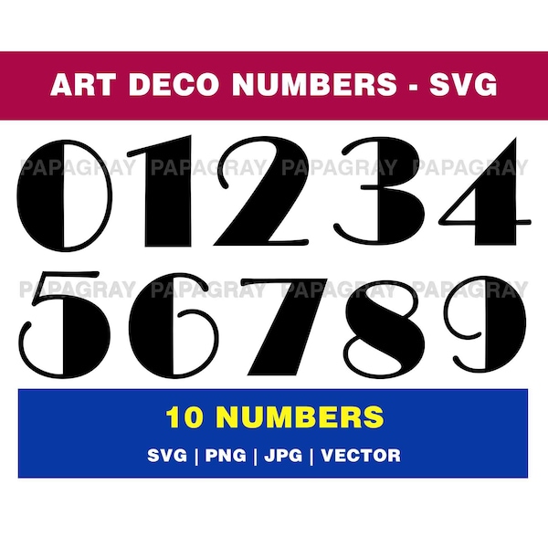 Art Deco Numbers Stencils - Etsy