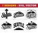 Seattle Skyline SVG Vector Bundle - 7 Designs | Digital Download ...