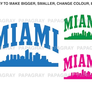 Miami Florida SVG Vector Graphic Bundle: Beach & Palm Designs (digital ...