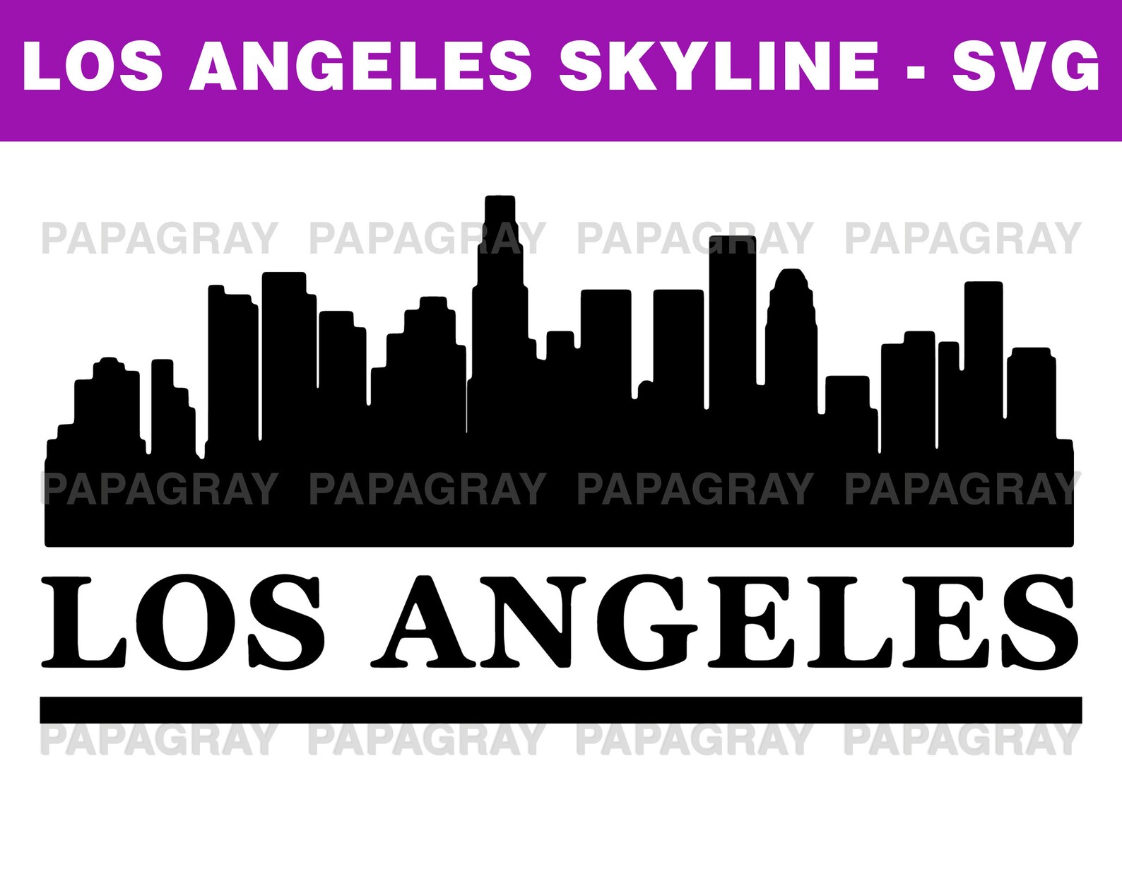 Los Angeles Skyline SVG Digital Download Los Angeles SVG - Etsy