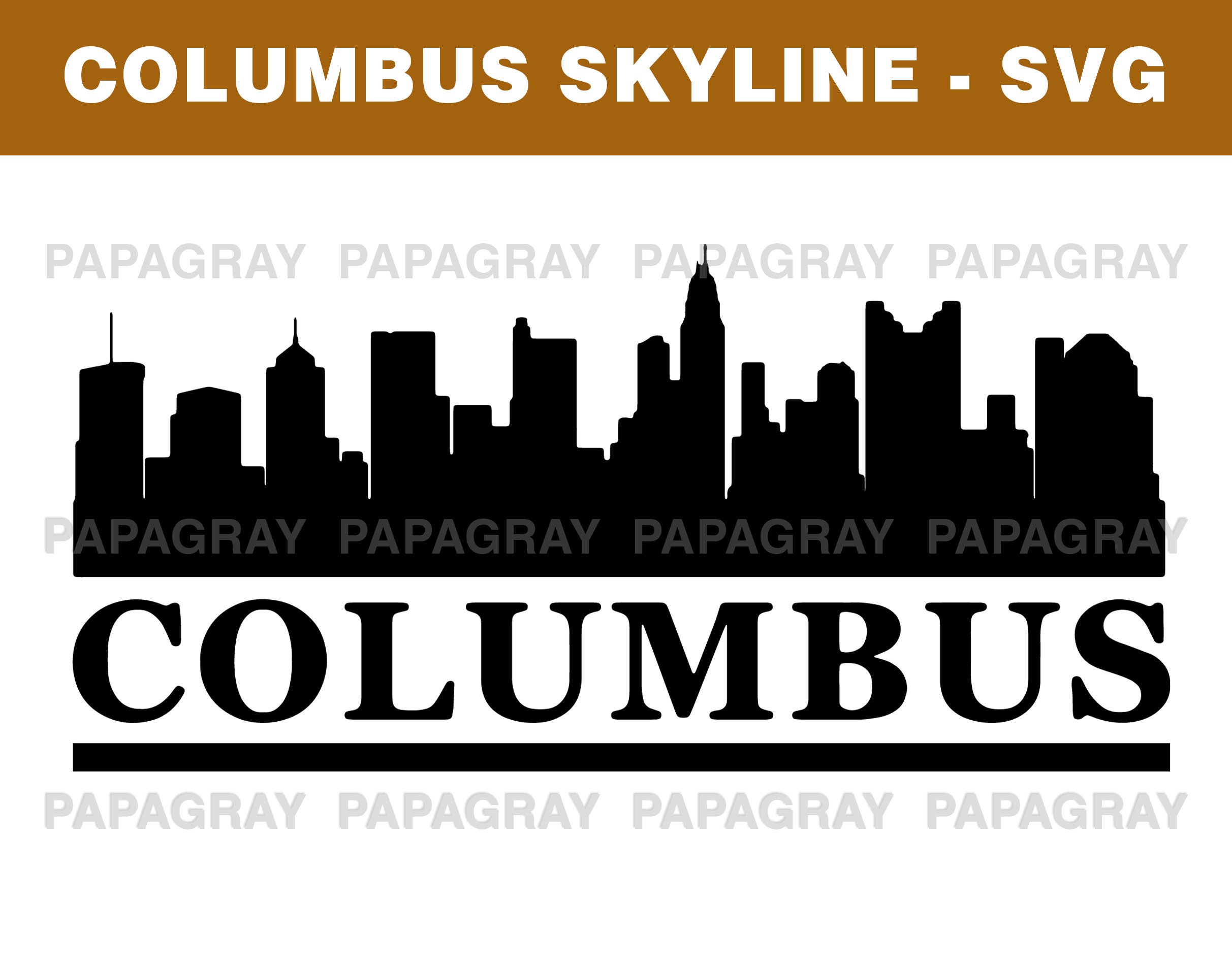 Columbus Skyline SVG Digital Download Columbus SVG - Etsy