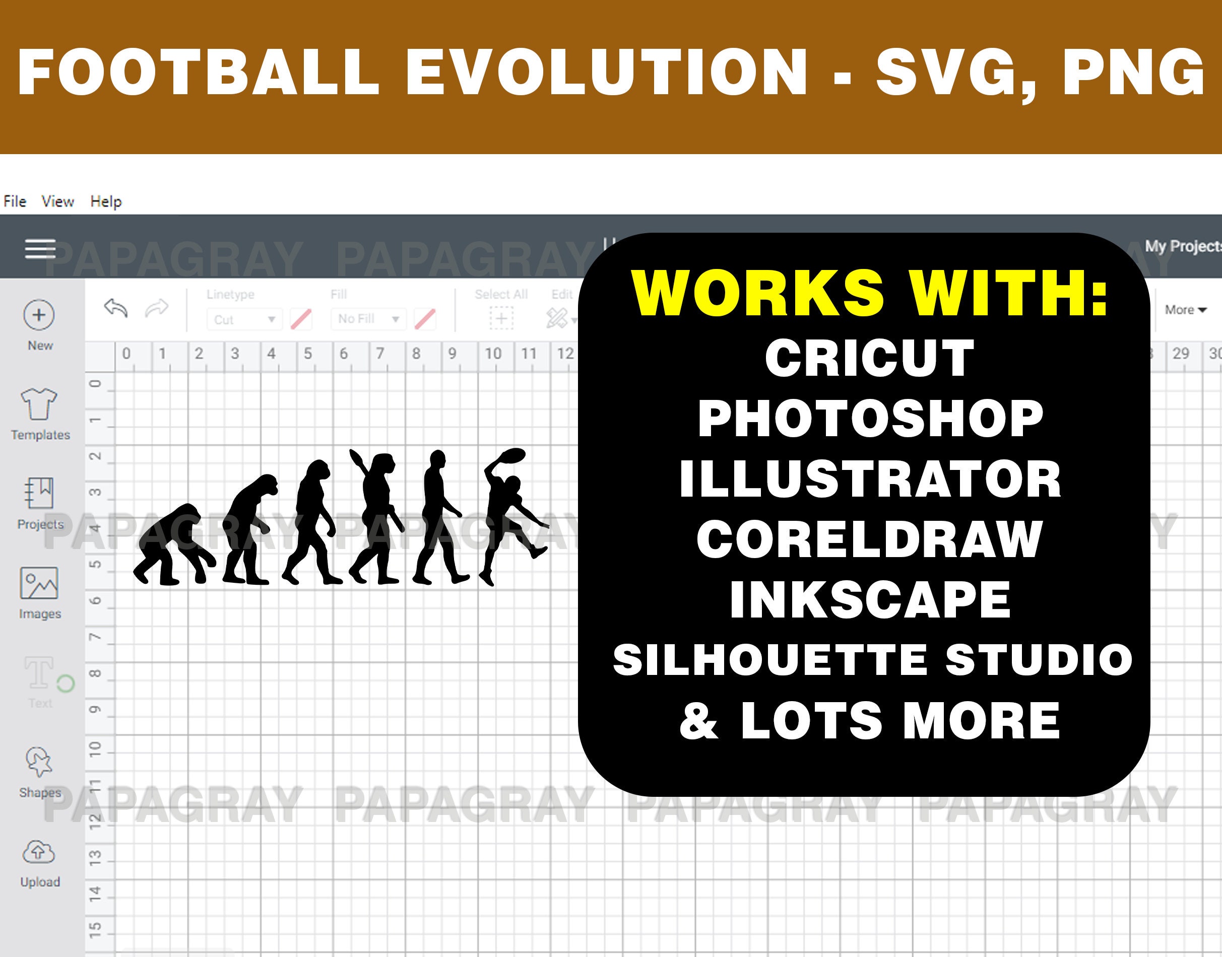 Football SVG Evolution Digital Download Football SVG | Etsy
