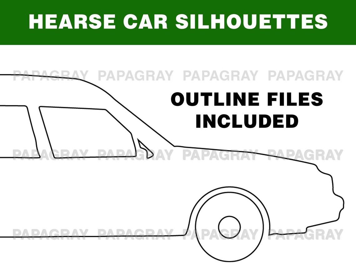 Car Hearse SVG Silhouette Pack 6 Designs Digital Download - Etsy
