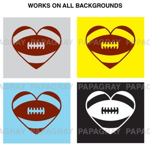 American Football Heart SVG Pack - 7 Designs | Digital Download ...