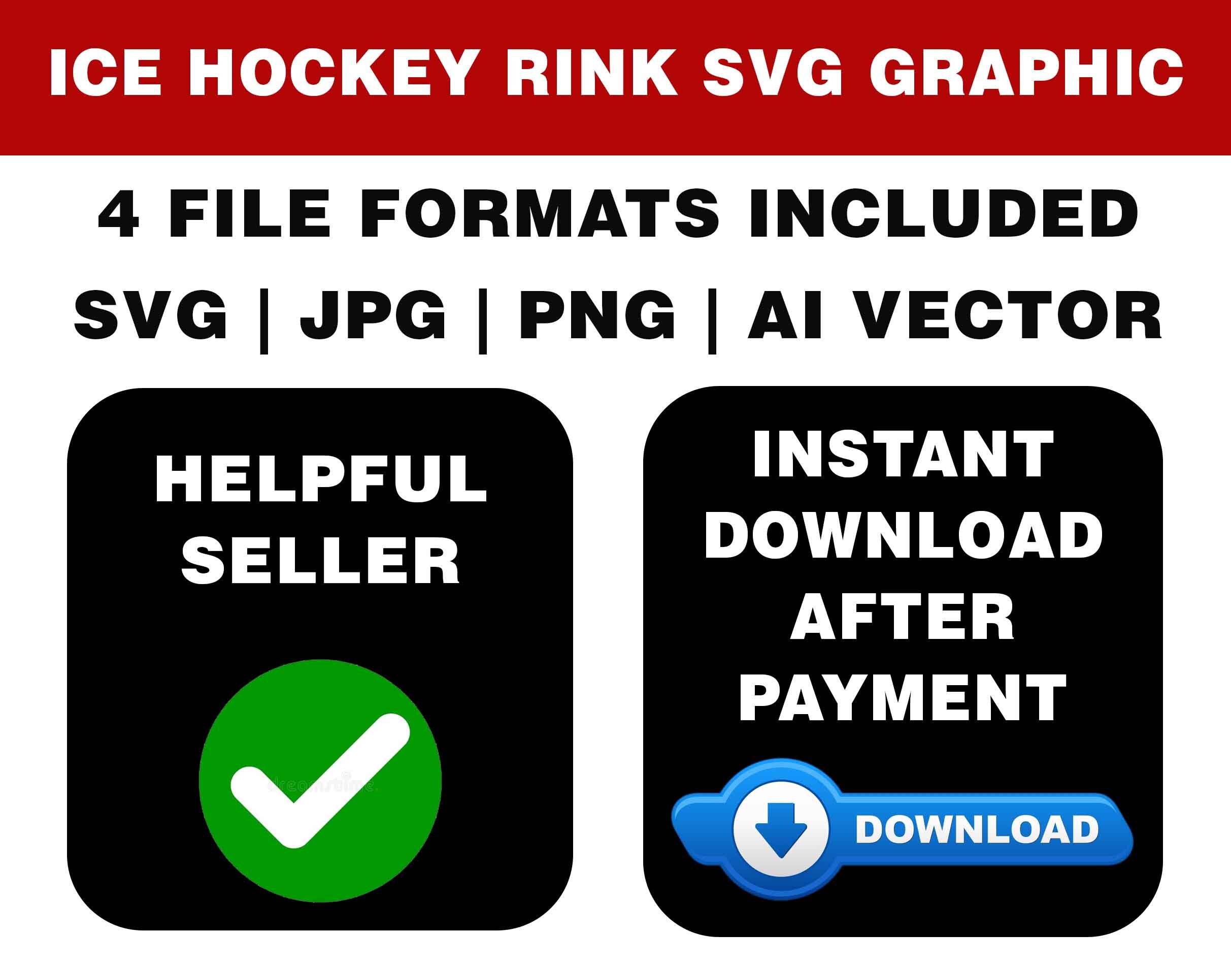 Ice Hockey Rink SVG Vector Graphic Digital Download Ice | Etsy