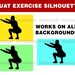 Exercise Squats SVG Graphic Pack 8 Designs Digital - Etsy