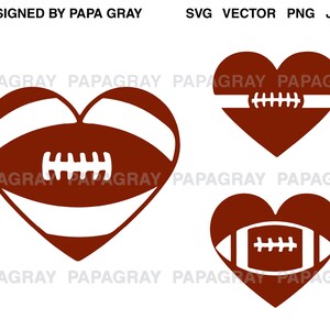 American Football Heart SVG Pack - 7 Designs | Digital Download ...
