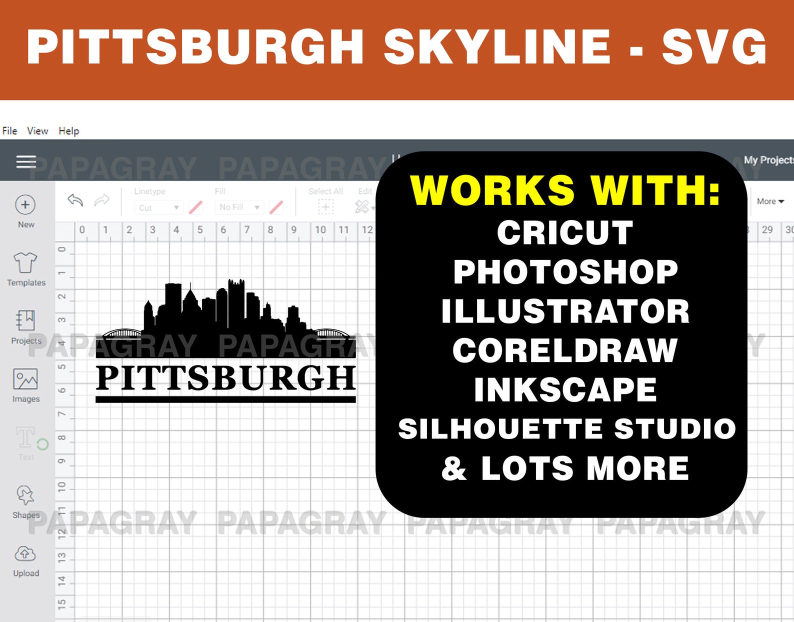 Pittsburgh Skyline SVG Digital Download Pittsburgh SVG | Etsy