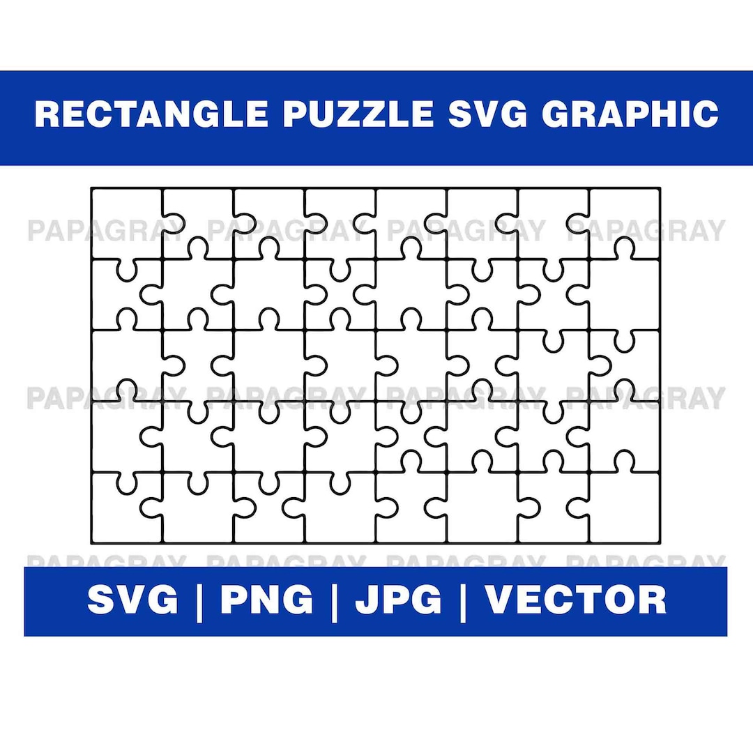 Rectangle Puzzle SVG Vector Graphic (digital Download) - Etsy