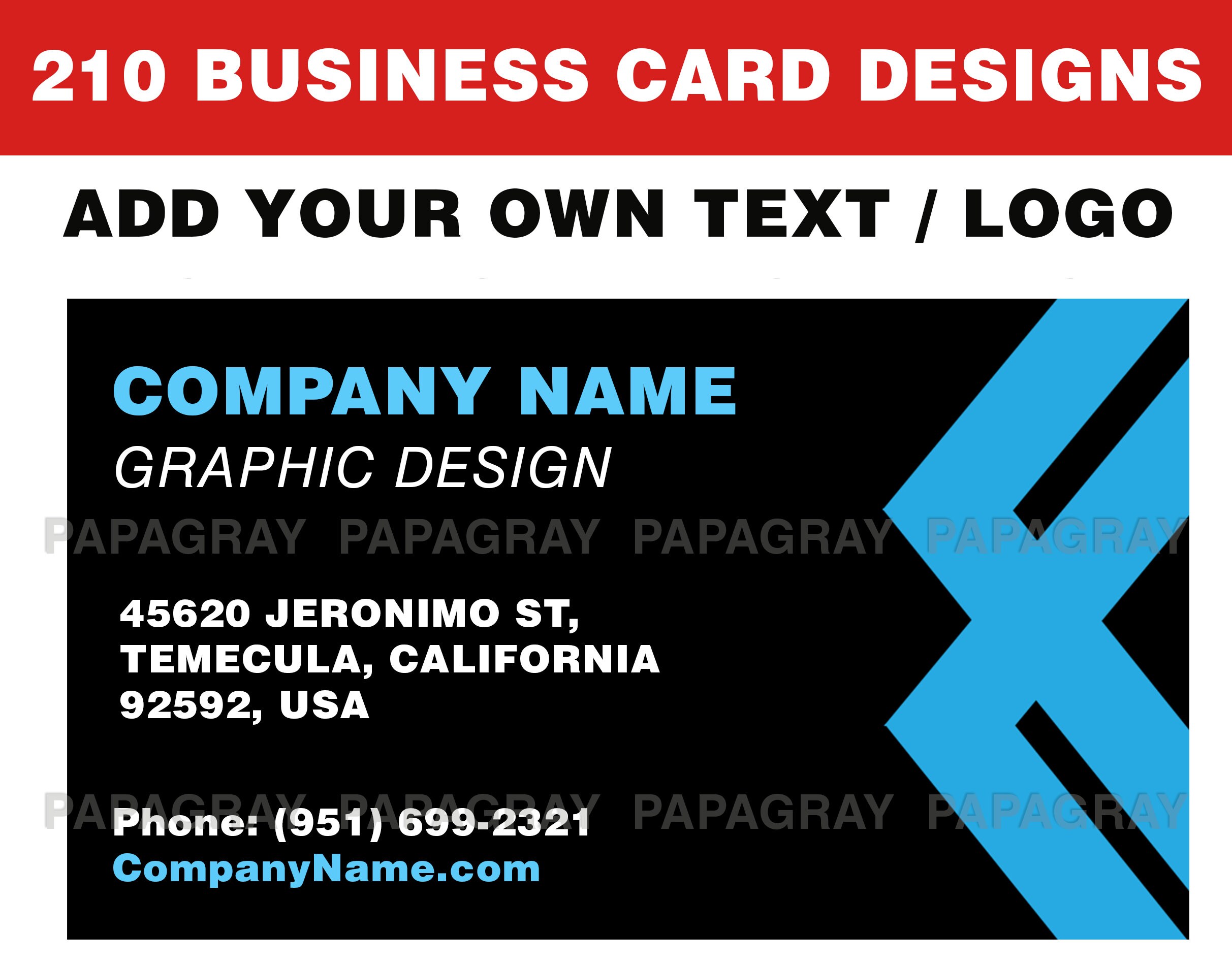 Business Card Templates Mega Pack - 210 Designs | Digital Download ...