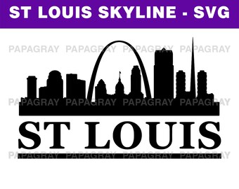 Saint Louis City Skyline Clipart-vector Clip Art - Etsy
