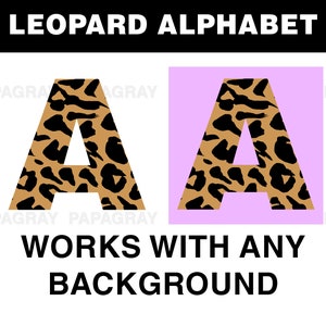 Leopard Print Alphabet PNG - Clip Art BUNDLE PACK | Digital Download ...