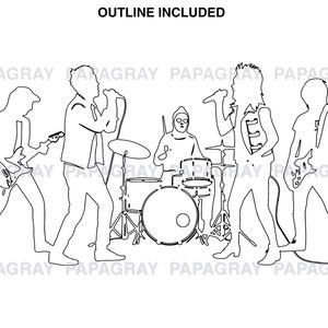 Band Silhouette SVG Graphic Bundle - 10 Designs | Digital Download ...