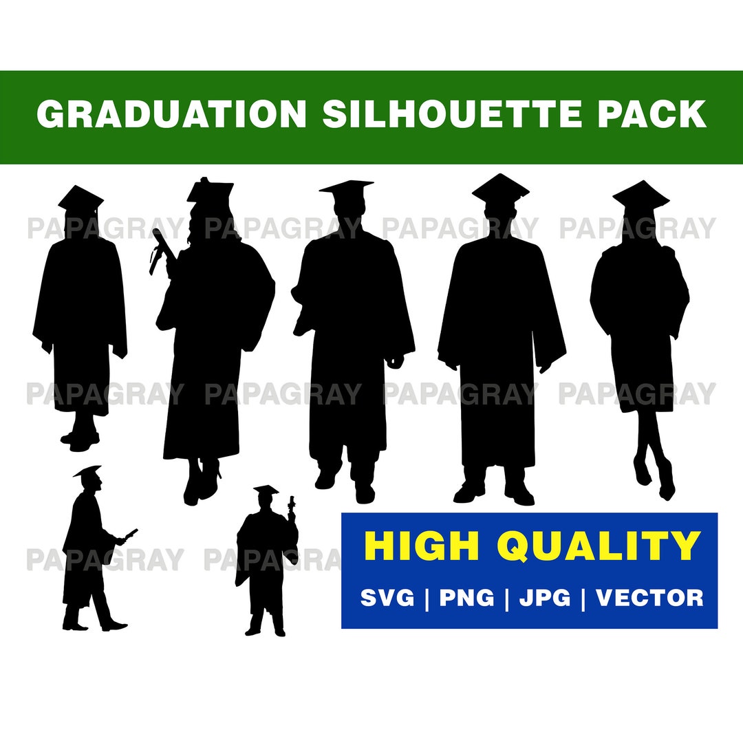 Graduation SVG Silhouette Pack | Digital Download | College SVG ...
