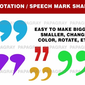 Quotation Speech Marks SVG Silhouette Pack - 40 Designs | Digital ...