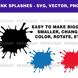 Ink Splashes SVG Bundle - 100 Designs | Digital Download | Vector ...