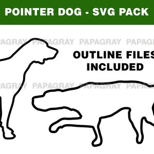 Pointer Dog Silhouette Pack - 9 Designs | Digital Download | Pointer ...