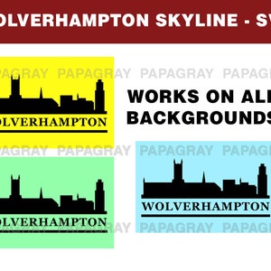 Wolverhampton UK Skyline SVG | Digital Download | Wolverhampton SVG ...