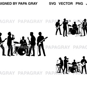 Band Silhouette SVG Graphic Bundle - 10 Designs | Digital Download ...