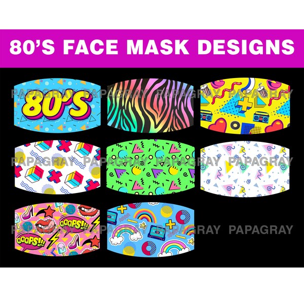 80s Face Mask - Etsy