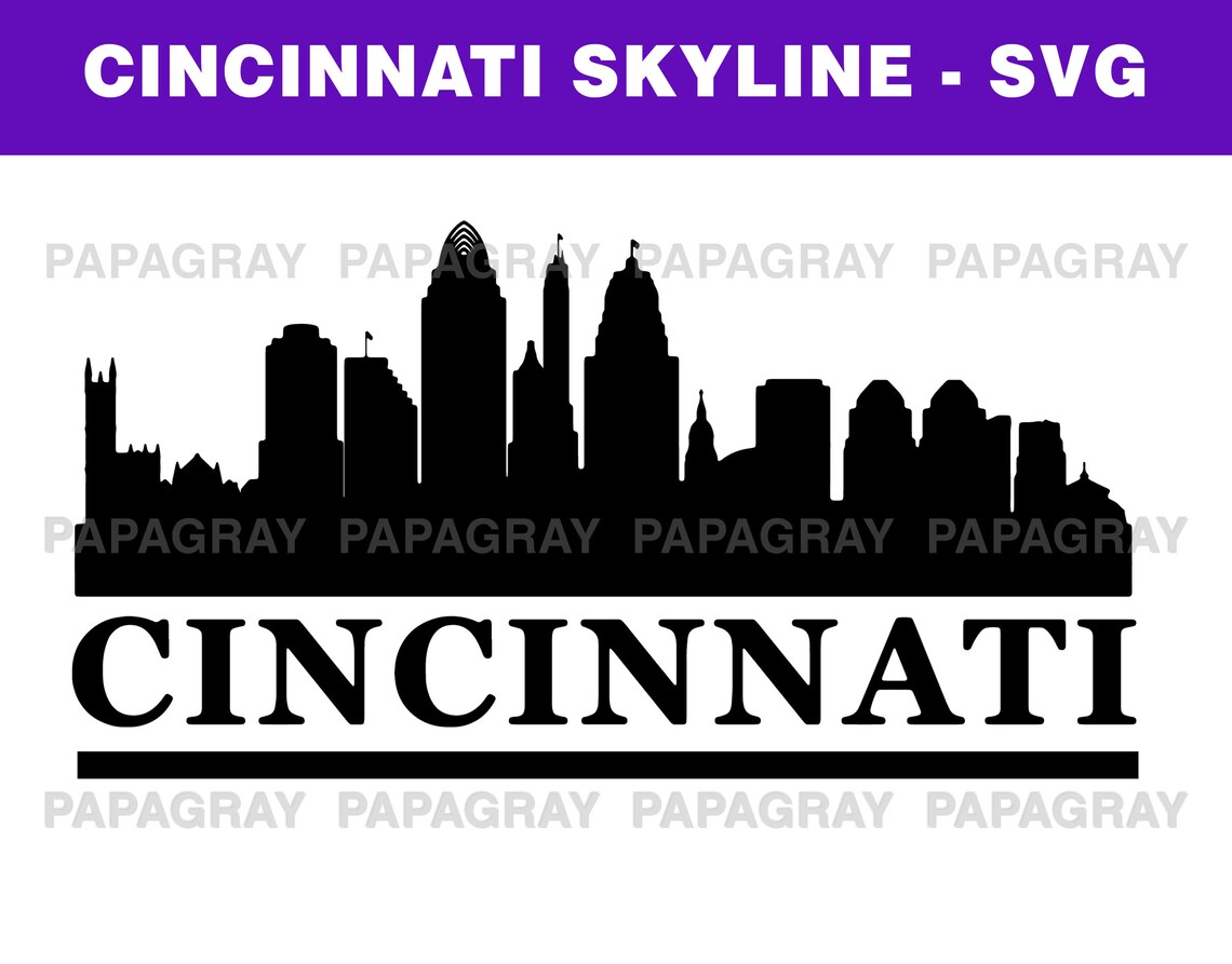 Cincinnati Skyline SVG Digital Download Cincinnati SVG | Etsy