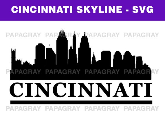 Cincinnati Skyline SVG Digital Download Cincinnati SVG | Etsy