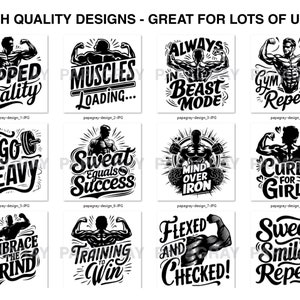 Bodybuilding Quotes SVG Pack - 21 Designs | Digital Download ...