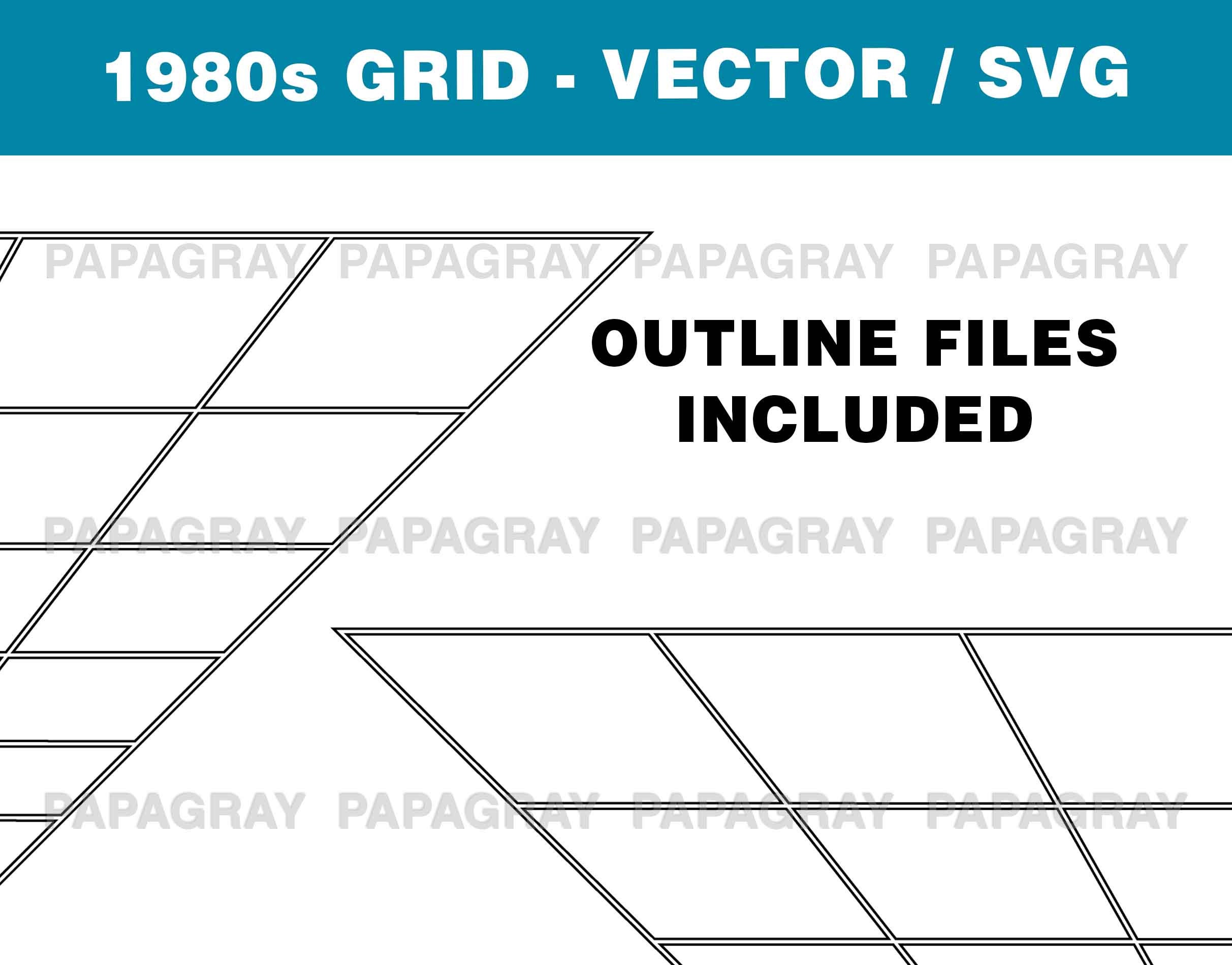 1980s Grid SVG Vector Graphic Digital Download Retro Grid - Etsy