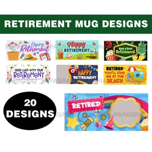 Retirement Mug Sublimation Templates - 20 Designs | Mug Sublimation ...