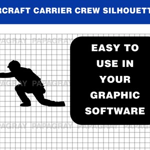 Aircraft Carrier Ground Crew Silhouette Pack 11 Designs Digital ...