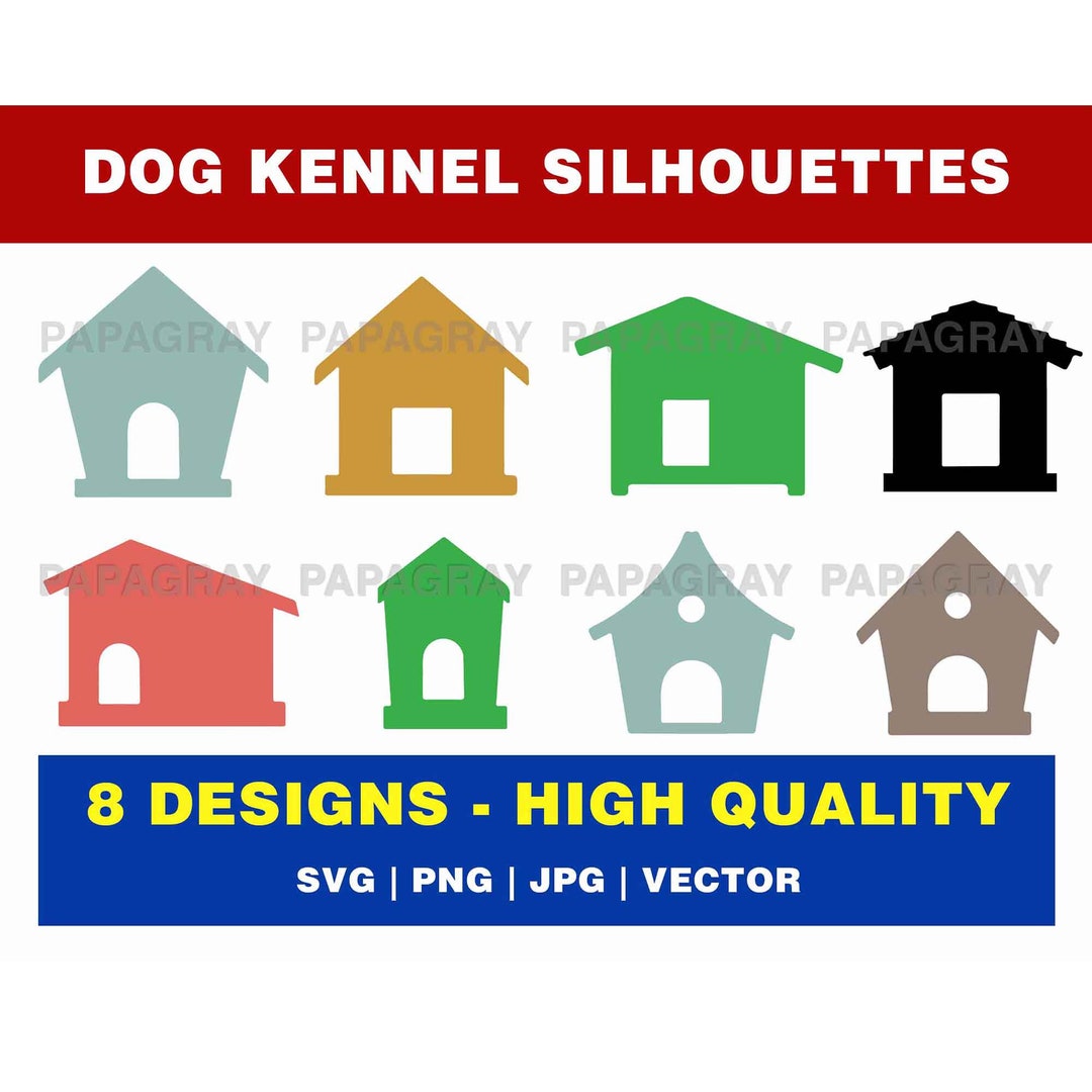 Dog Kennel SVG Pack - 8 Designs | Digital Download | Doghouse SVG, Dog ...