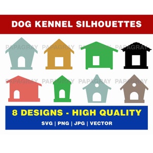 Dog Kennel SVG Pack - 8 Designs | Digital Download | Doghouse SVG, Dog ...