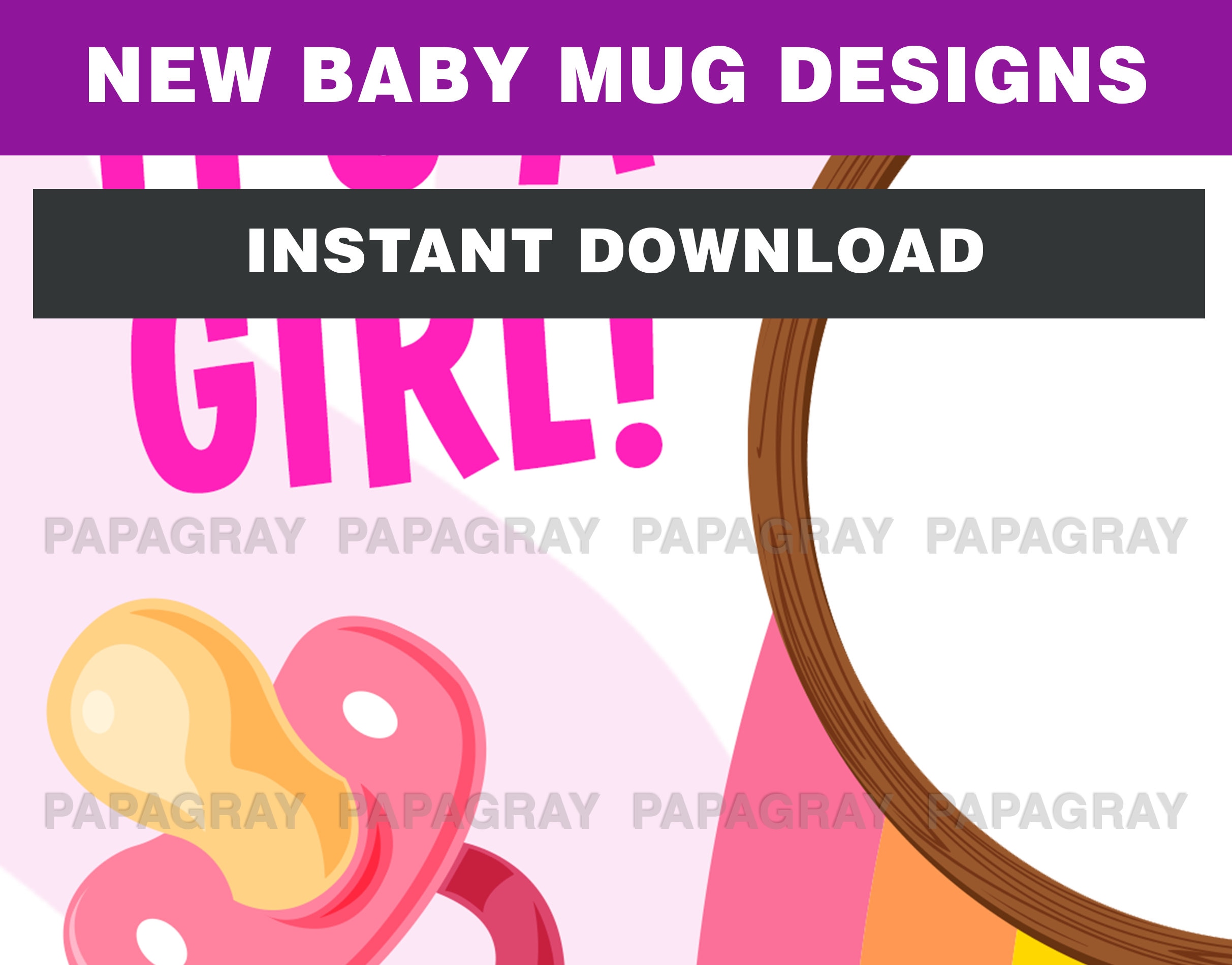 New Baby Mug Sublimation Templates 20 Designs Mug | Etsy