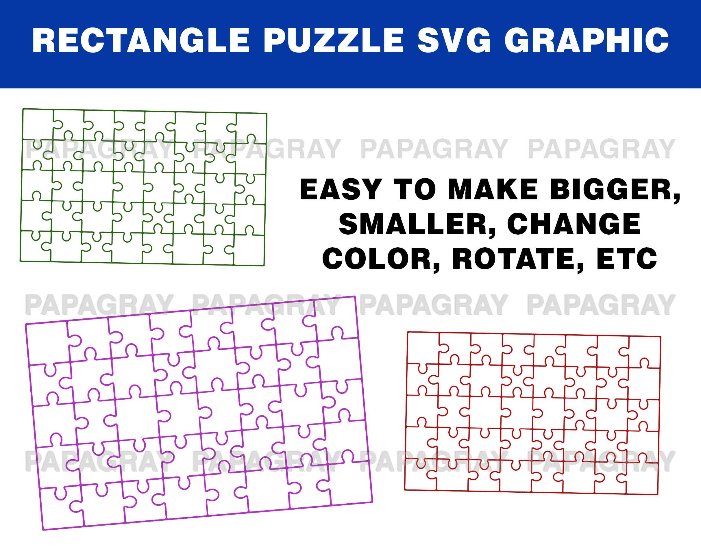 Rectangle Puzzle SVG Vector Graphic (digital Download) - Etsy