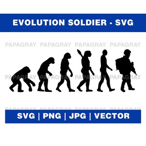 Soldier SVG Evolution Graphic | Digital Download | Military PNG ...