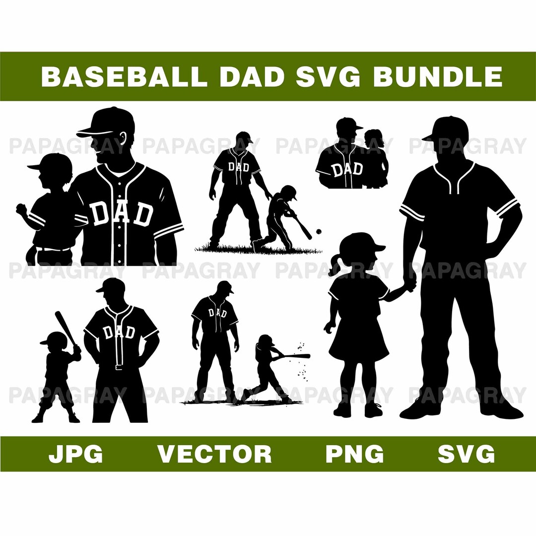 Baseball Dad SVG Vector Bundle: 6 Designs (digital Download) - Etsy