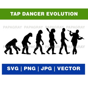 Tap Dancer SVG Evolution Graphic | Digital Download | Tap Dancer PNG ...