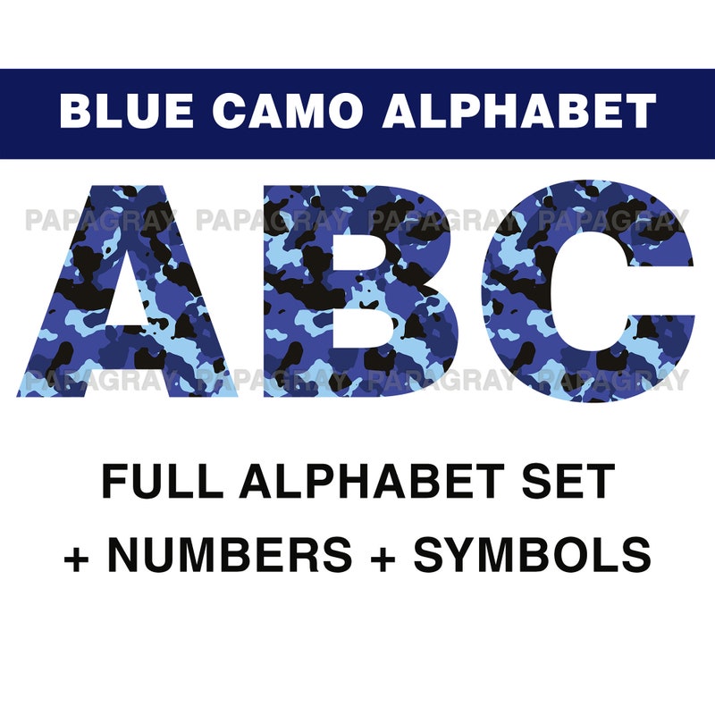 Camo Letters - Etsy