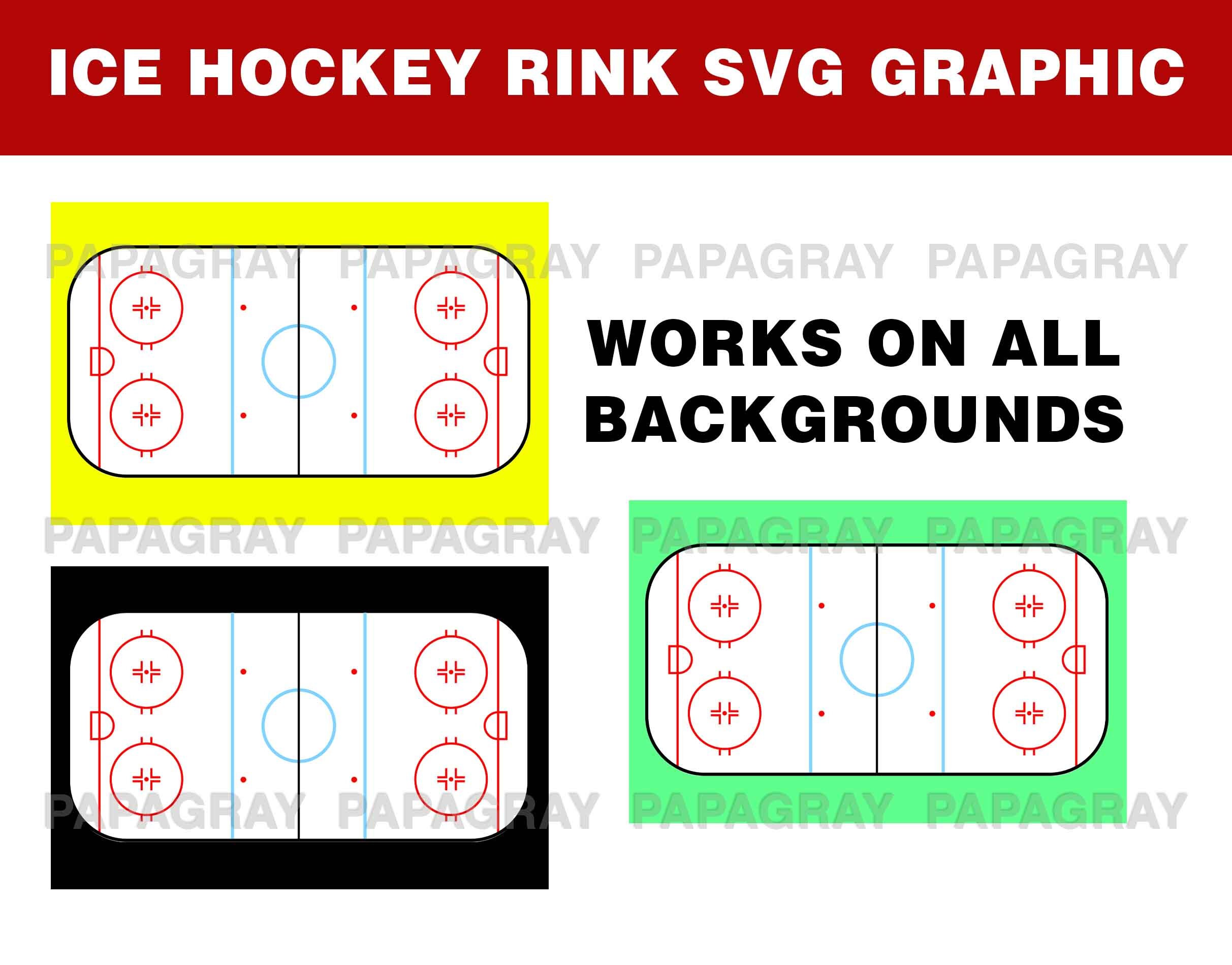 Ice Hockey Rink SVG Vector Graphic Digital Download Ice | Etsy