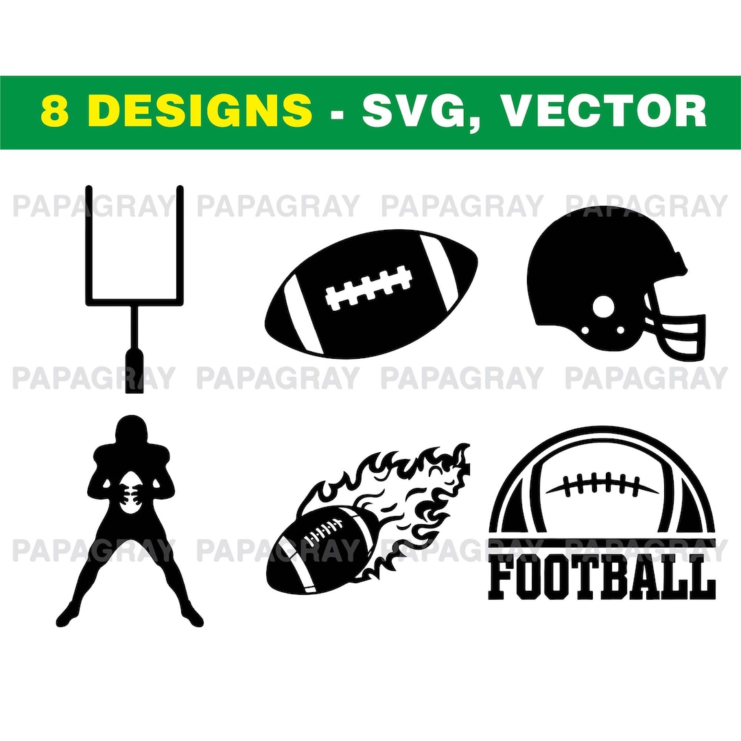 American Football SVG Bundle - 8 Designs | Digital Download | Football ...
