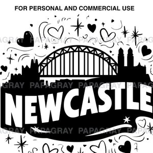 Newcastle UK SVG Vector Graphic Bundle: City Skyline (digital Download ...