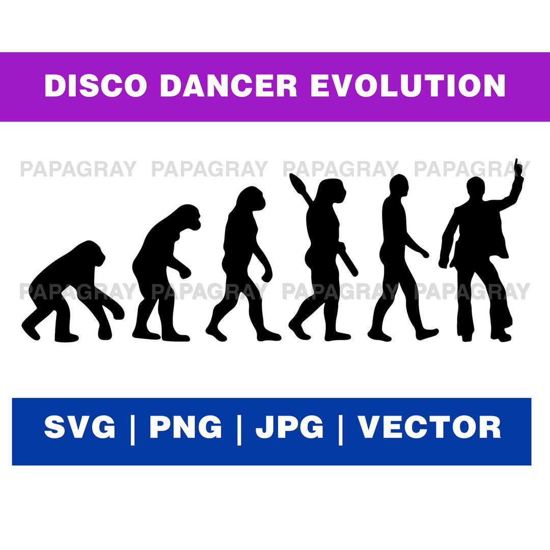 Disco Dancer Evolution Graphic: SVG, PNG, JPG, Vector (digital Download ...