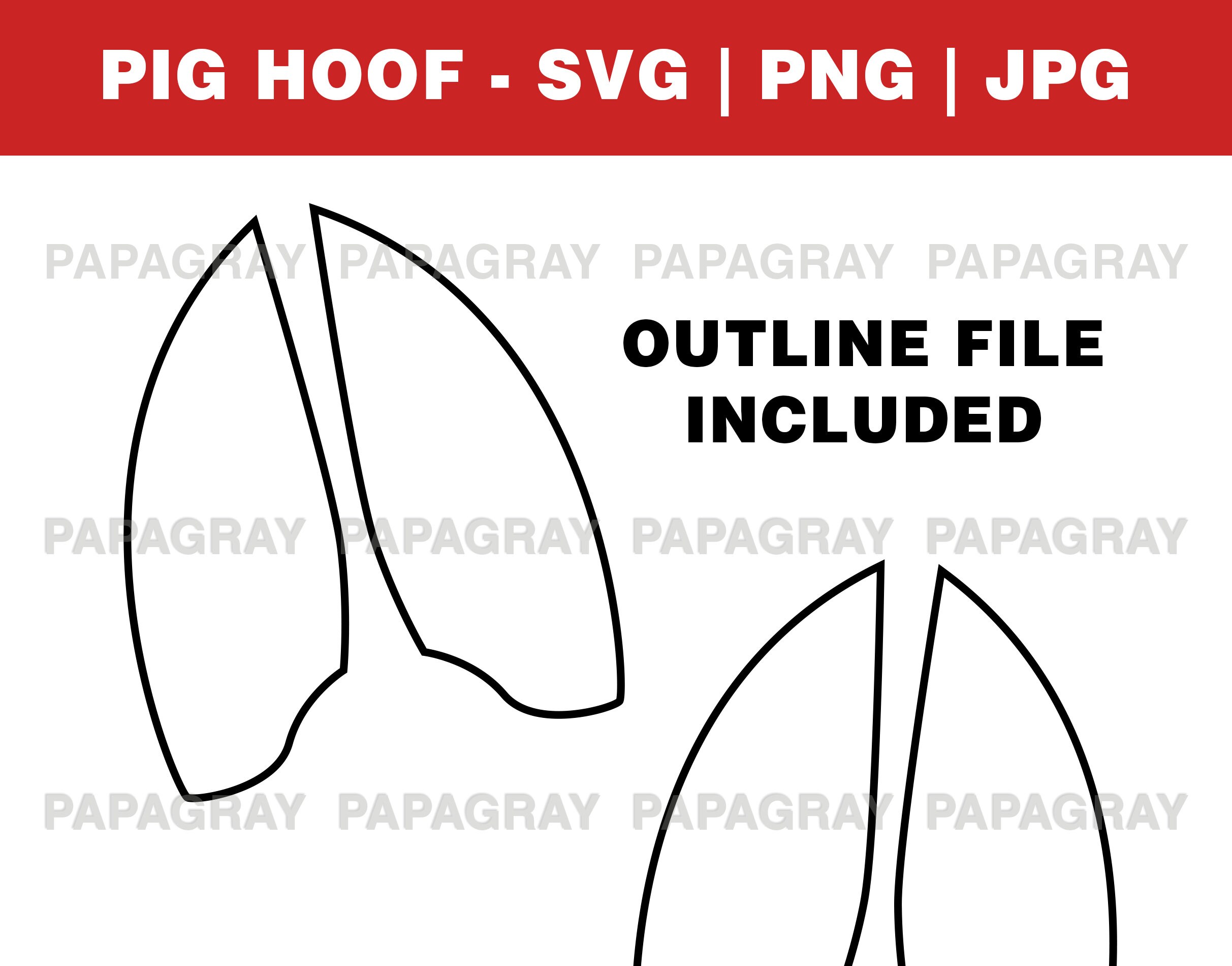 Pig Hoof SVG | Digital Download | Pig Feet PNG, Pig Feet Silhouette ...
