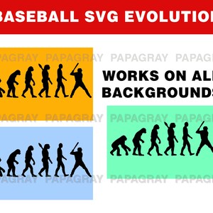 Baseball SVG Evolution Graphic | Digital Download | Baseball PNG ...