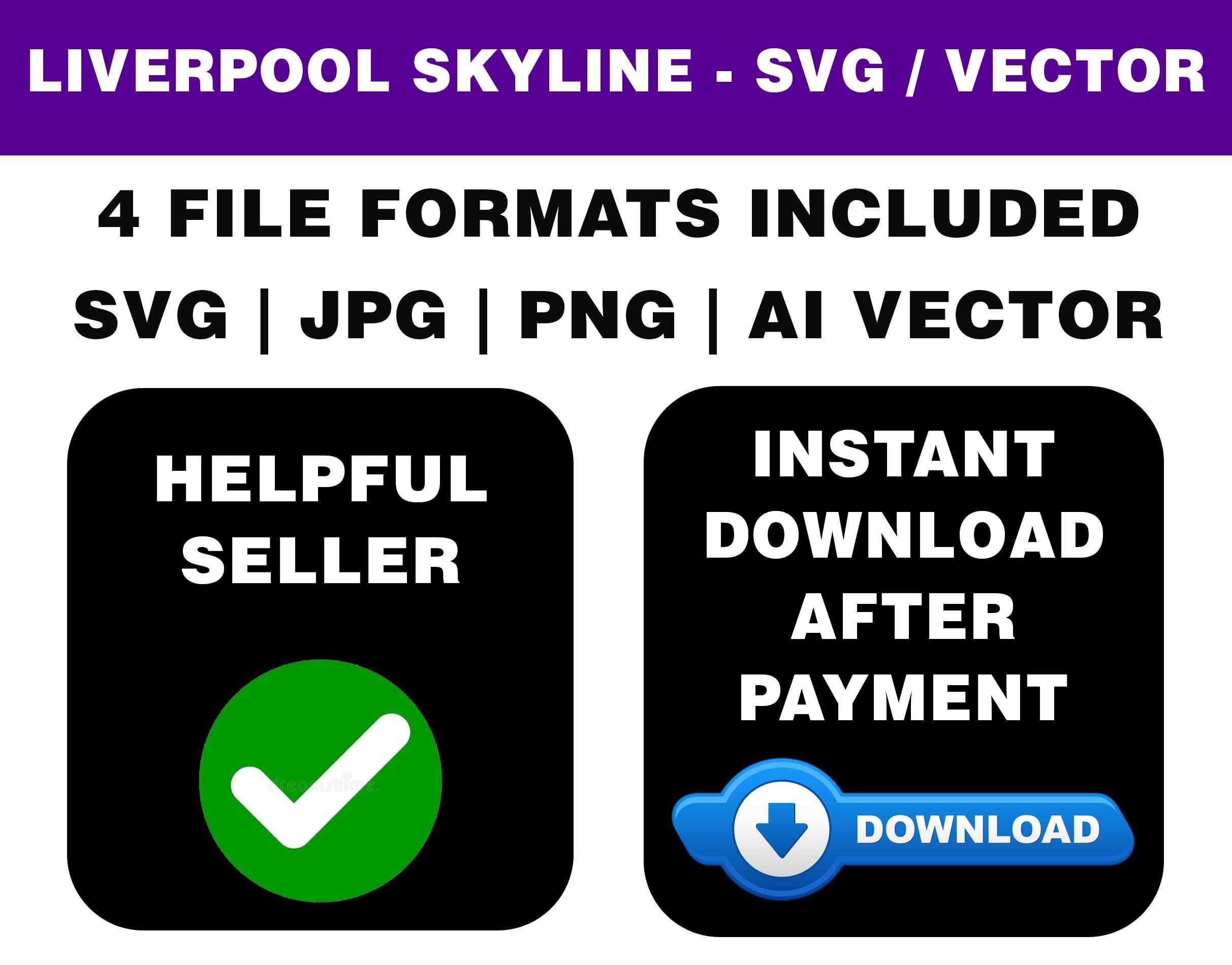 Liverpool Skyline SVG Digital Download Liverpool SVG - Etsy UK