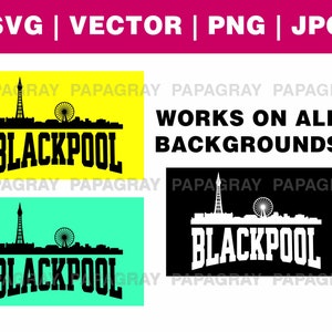 Blackpool Skyline SVG | Digital Download | Blackpool United Kingdom ...