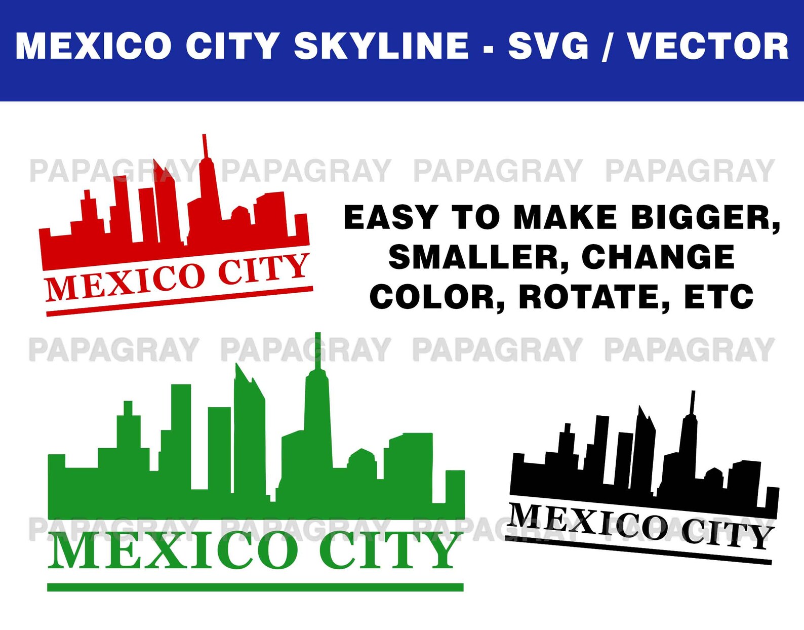 Mexico City Skyline SVG Digital Download Mexico City SVG - Etsy