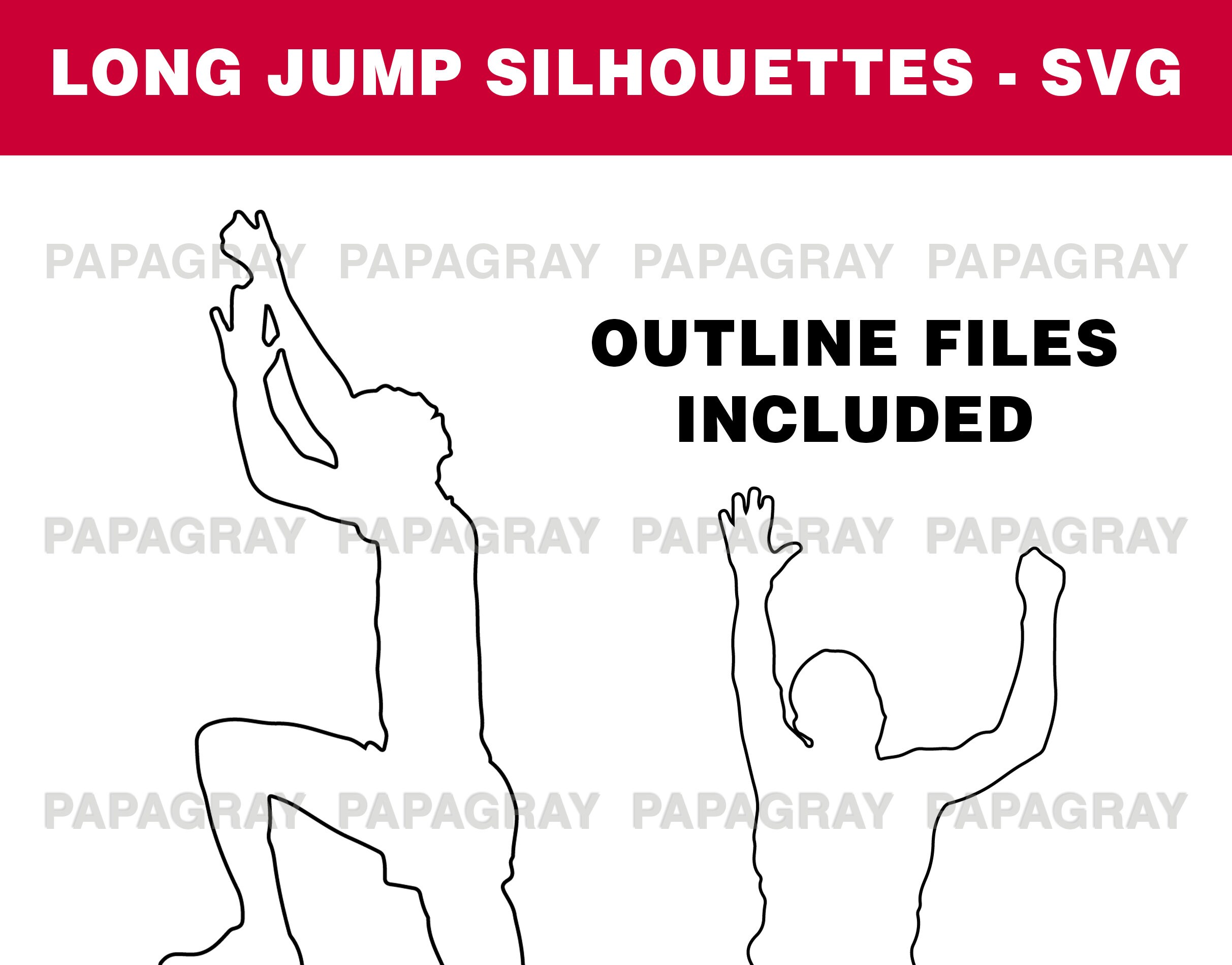 Long Jump SVG Graphic Pack 8 Designs Digital Download - Etsy UK
