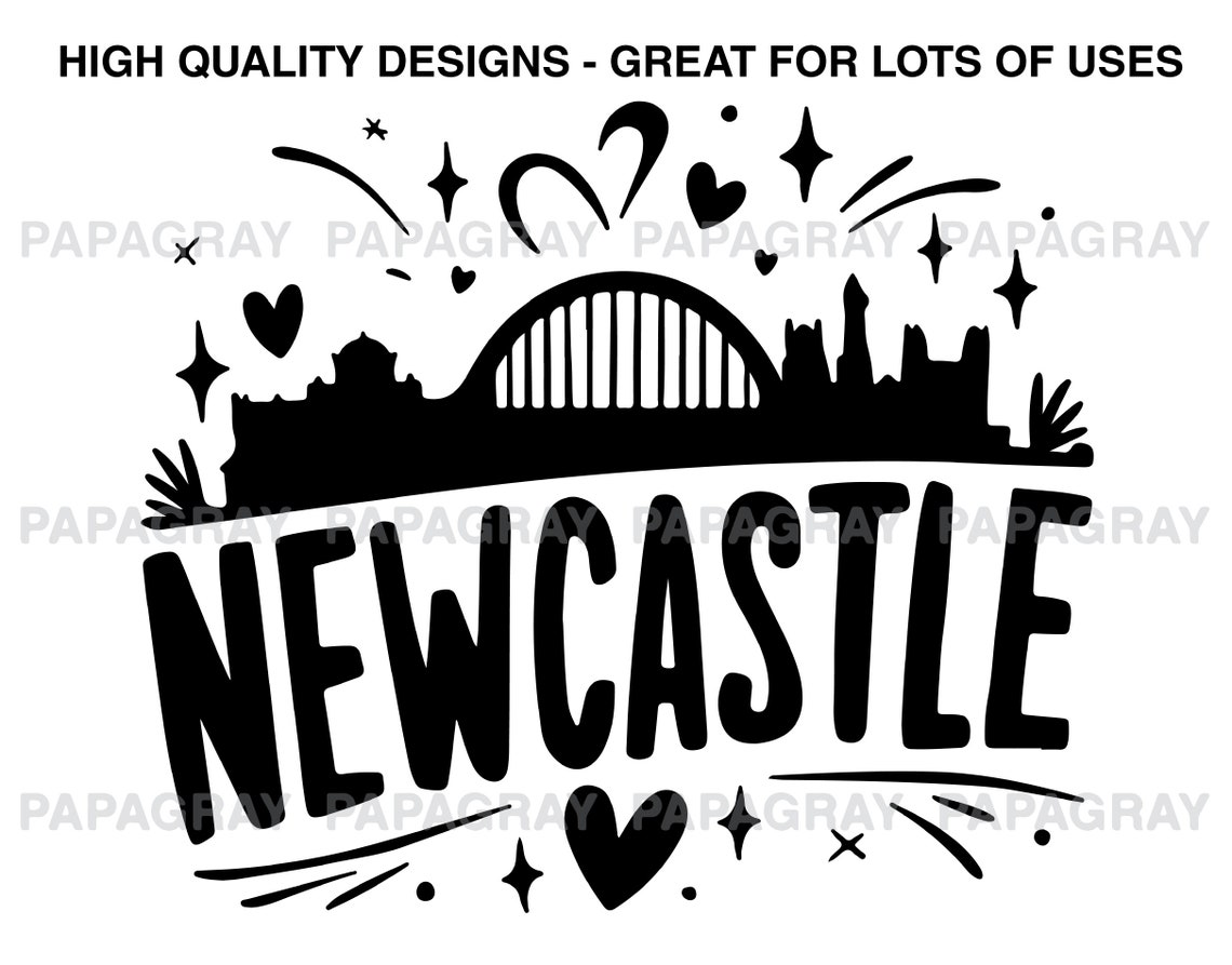 Newcastle UK SVG Vector Graphic Bundle: City Skyline (digital Download ...